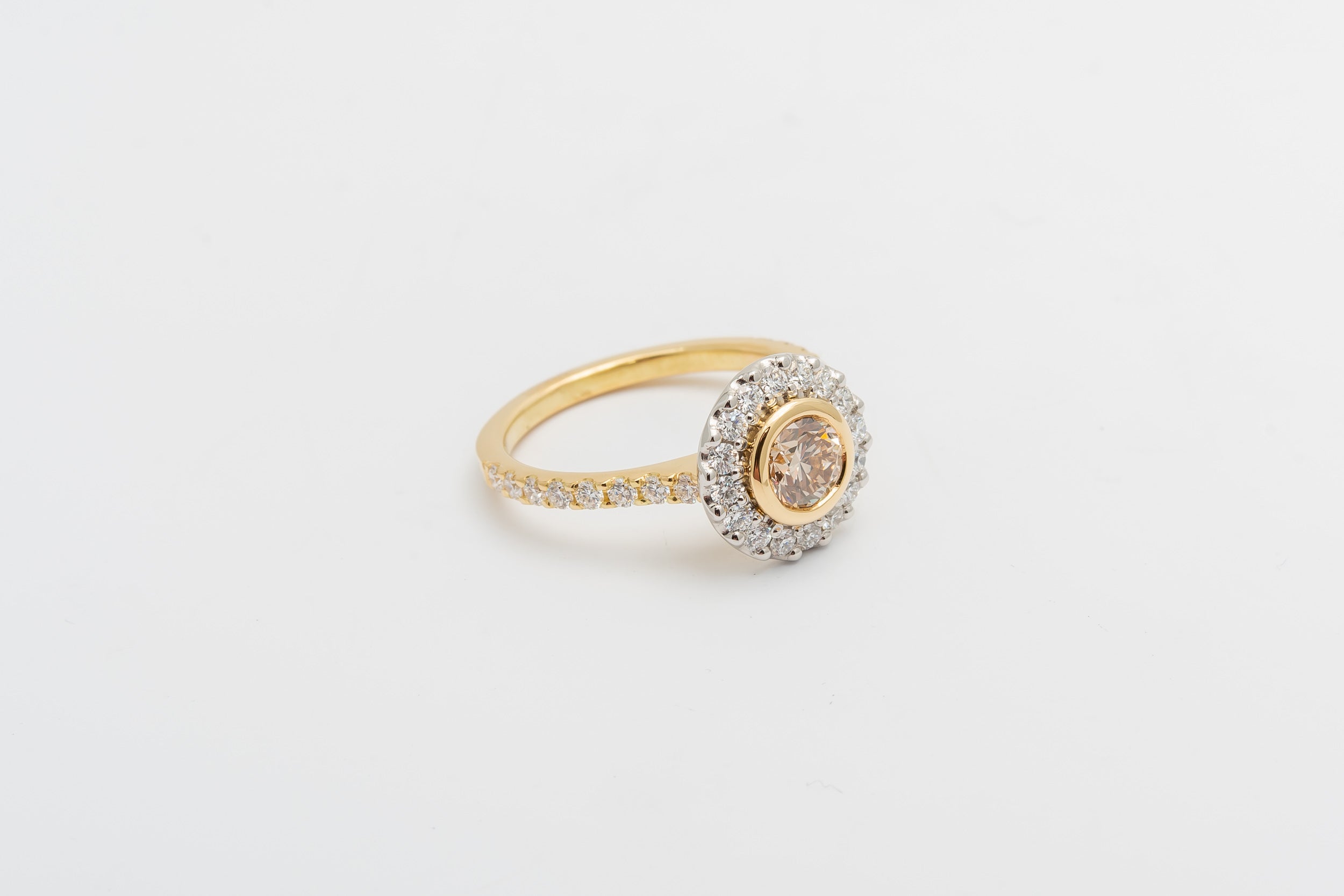 Round Champagne Diamond Ring – Nugent and Andrea